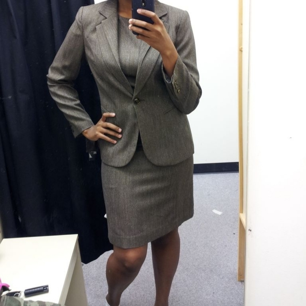 Beautiful Brown & Cream 2 Piece Dress Set - Gem